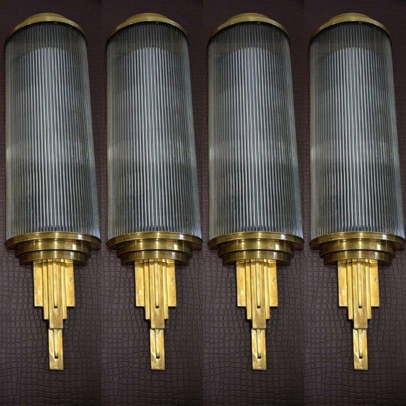 Set of 4pc Lot Skyscraper Large Size Vintage Art Deco Light - Etsy