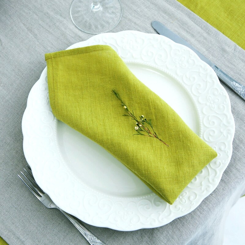 Chartreuse Napkins - Etsy
