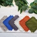 Rustic Linen Cup Coasters, Raw Edges Linen Coasters, Linen Coasters Set ...