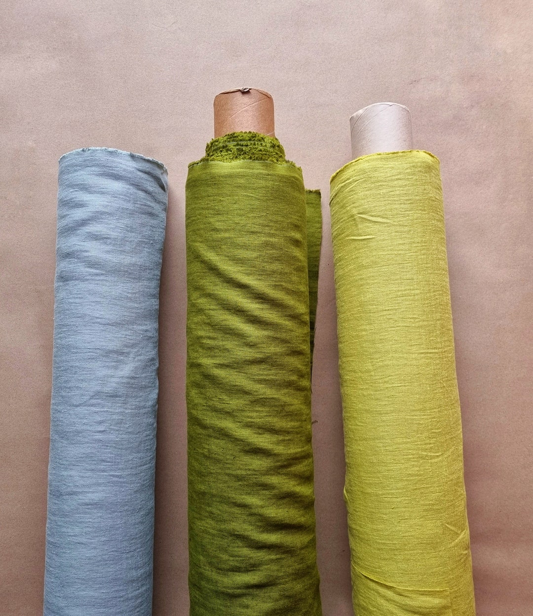 Green Linen Fabric, Lime Green Linen Fabric, Linen Fabric by the Yard ...