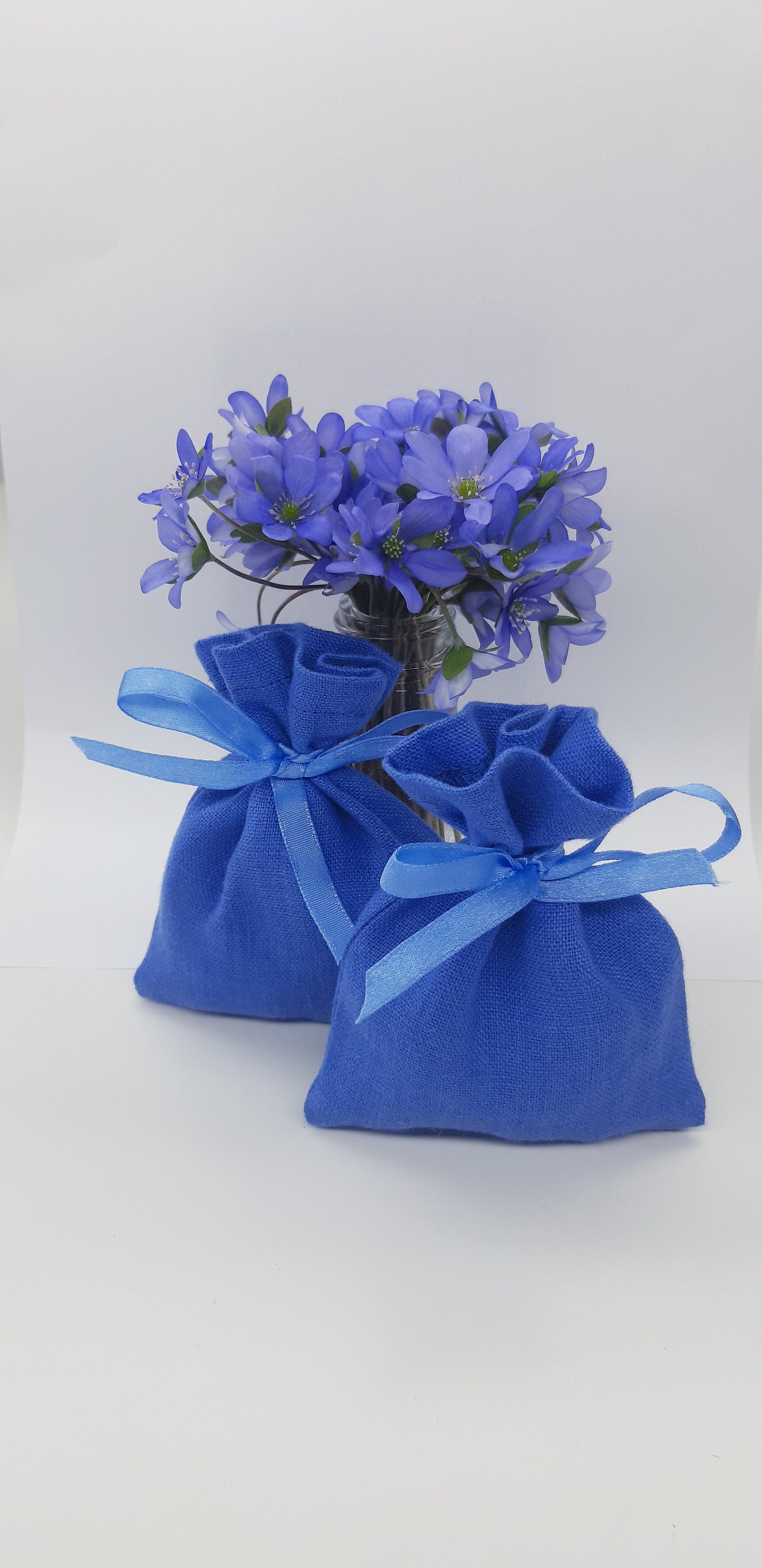Small Linen Bags Set of 10 Wedding Favor Bags Baptism Favor - Etsy