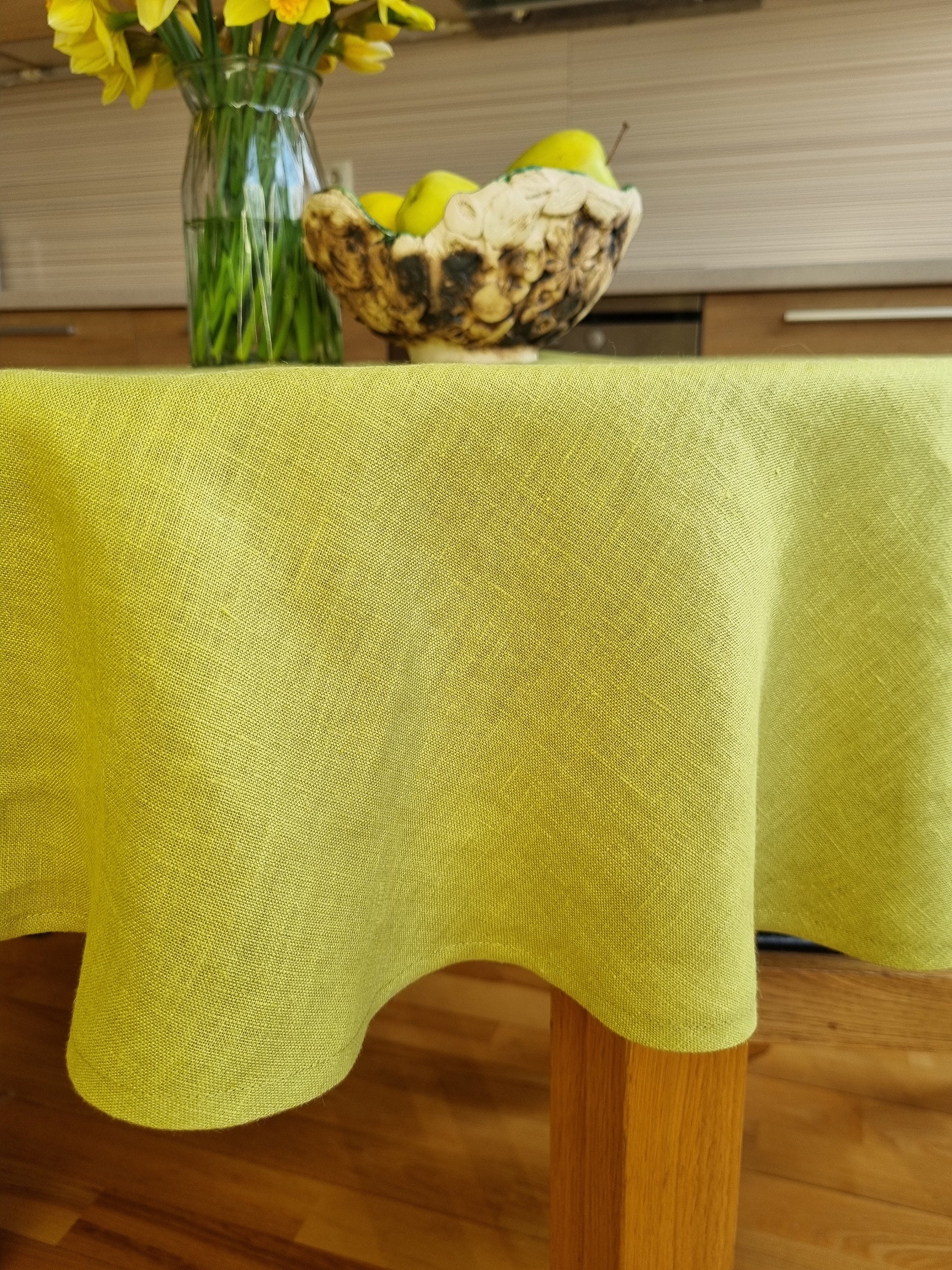 Burnt Orange Round Tablecloth Linen Circle Table Cloth Linen - Etsy