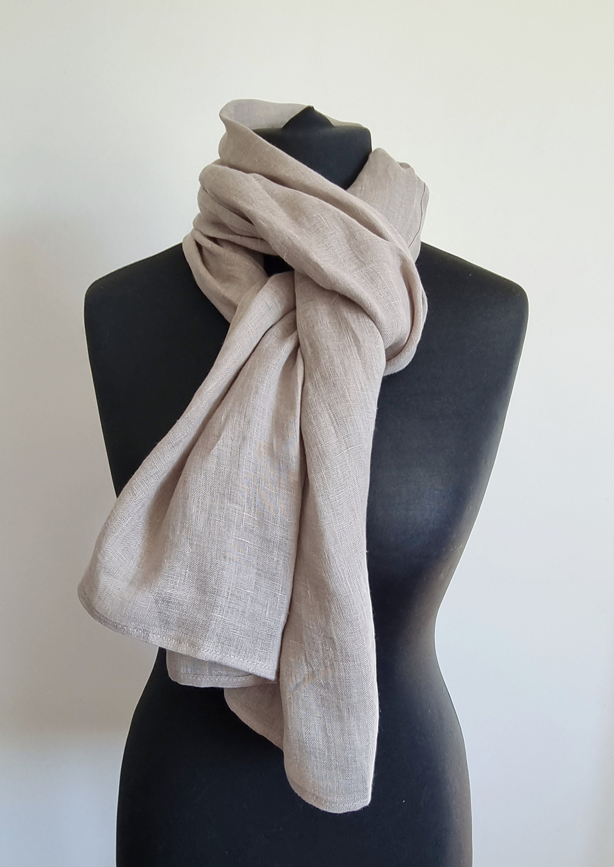 Women Linen Scarf, Linen Shawl, Summer Scarf, Spring Linen Scarf, Linen ...