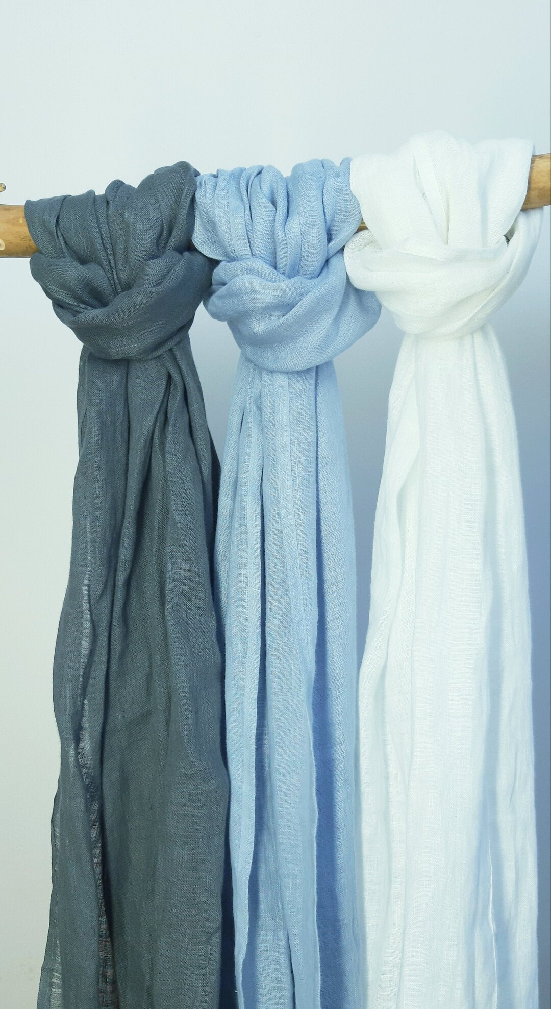 Women Linen Scarf, Linen Shawl, Summer Scarf, Spring Linen Scarf, Linen ...