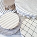 Striped Dish Cover, Bowl Cover, Reversible Pot Cover, Elastic Linen ...