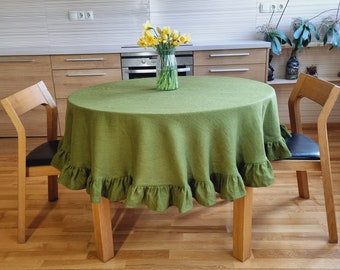 Ruffled Tablecloth - Etsy UK