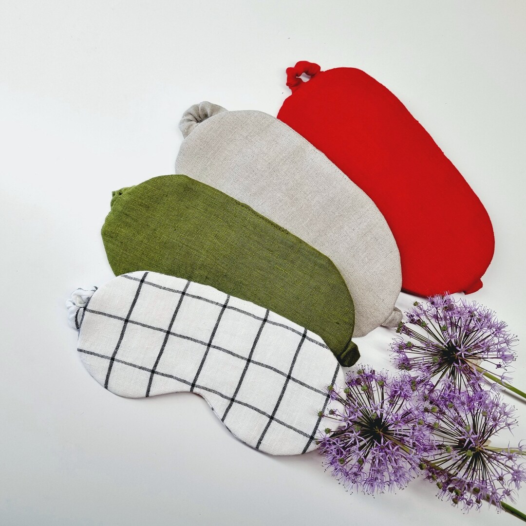 Linen Eye Cover, Sleep Mask, Linen Sleeping Mask, Travel Eye Mask ...