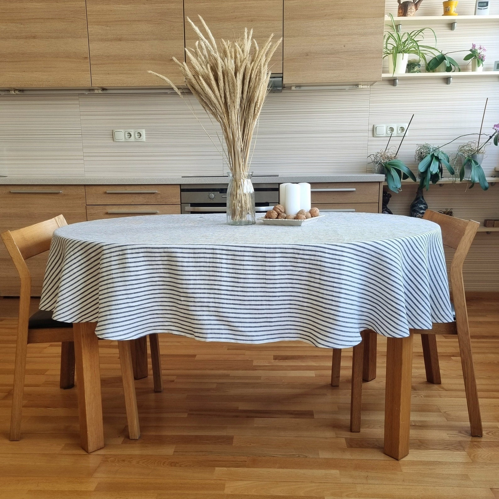 Oval Table Cloth, White Linen Tablecloth, Washed Soft Linen Tablecloth ...
