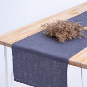 Moss Green Linen Table Runner, Holiday Table Runner, Small Table Runner ...