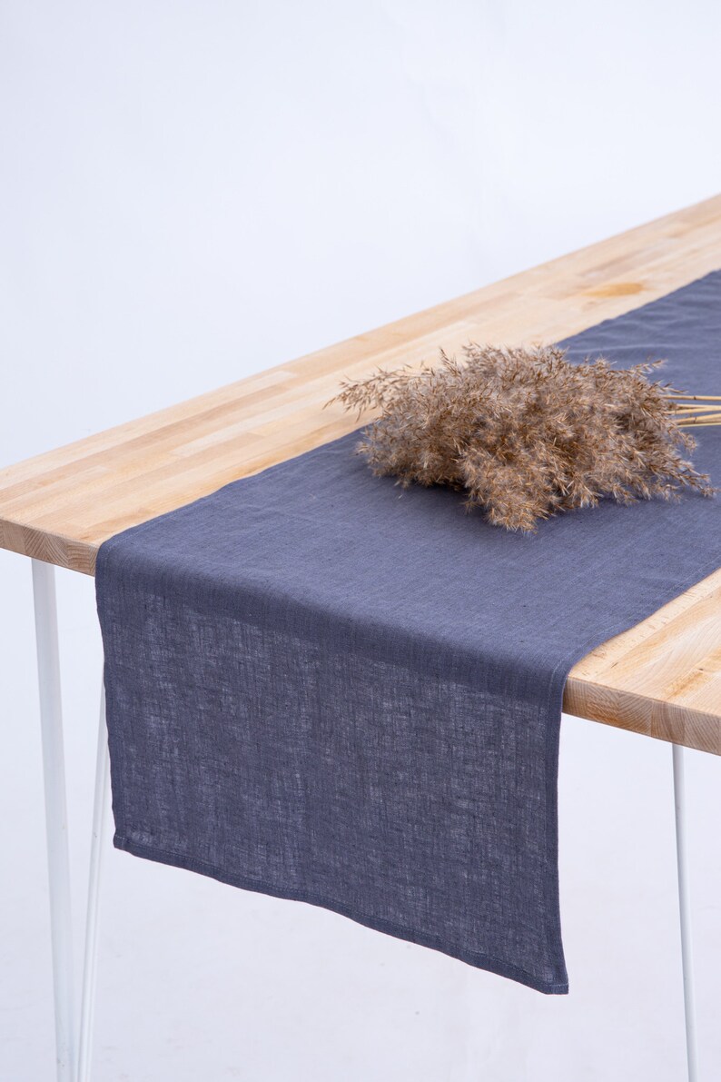 Moss Green Linen Table Runner Holiday Table Runner Small - Etsy