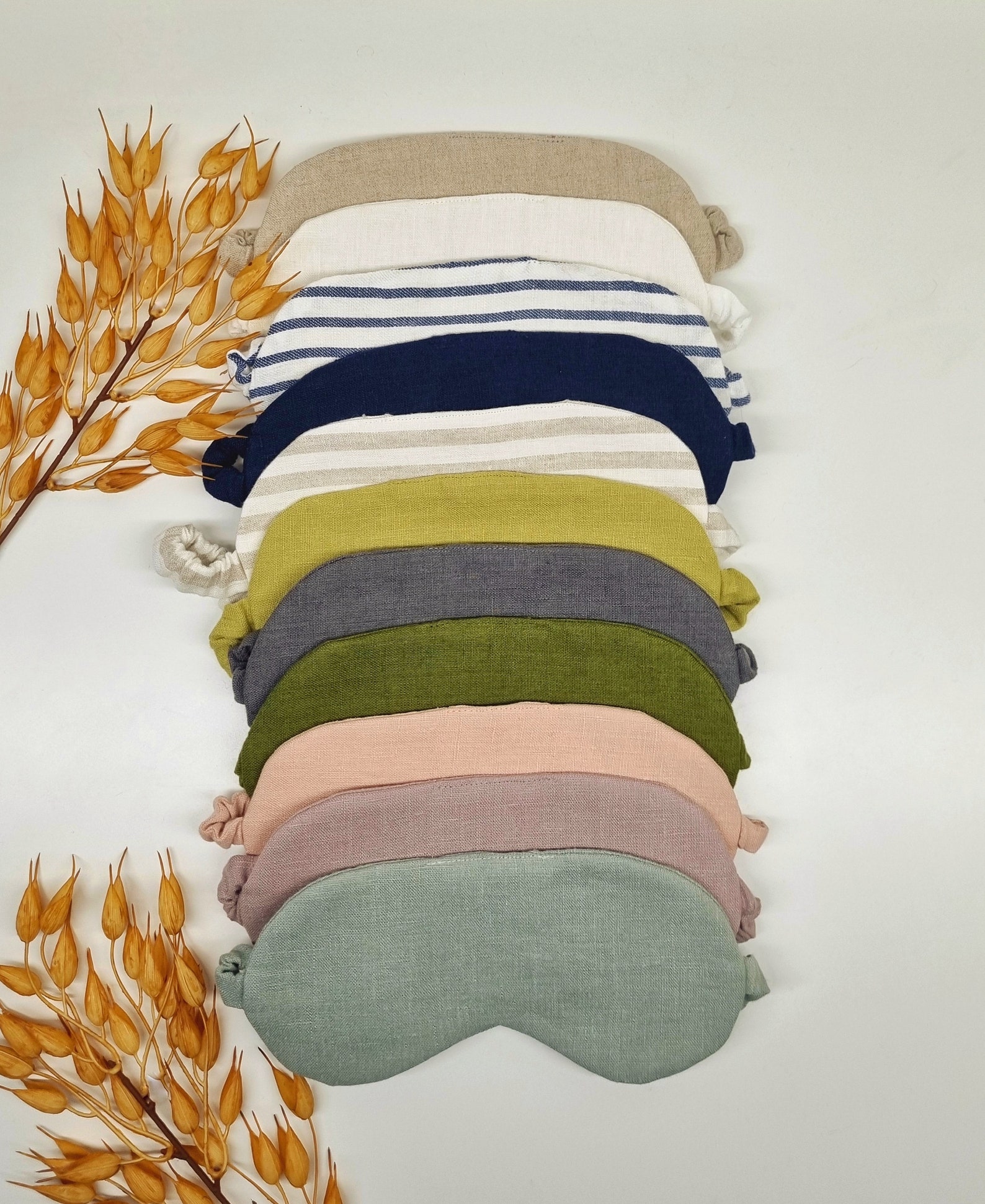 Linen Sleep Mask Travel Eye Mask Night Eye Cover Black Out - Etsy