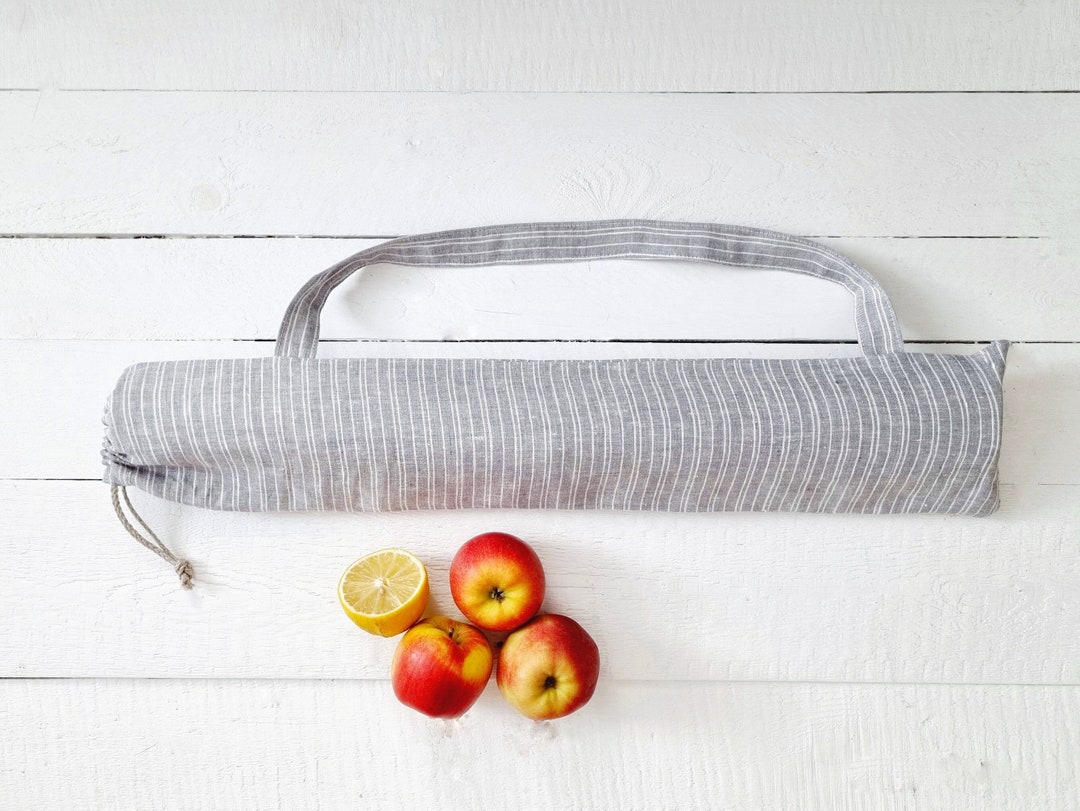 Bread Bag With Strap, Baguette Bag, Linen Bread Bag, Shoulder Bread Bag ...