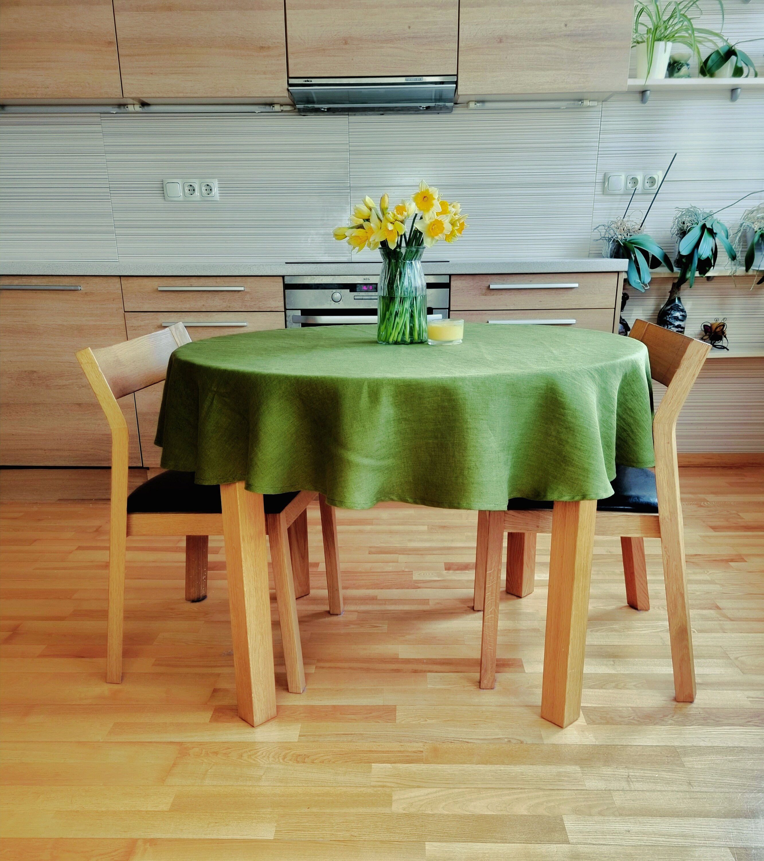 Burnt Orange Round Tablecloth Linen Circle Table Cloth Linen - Etsy