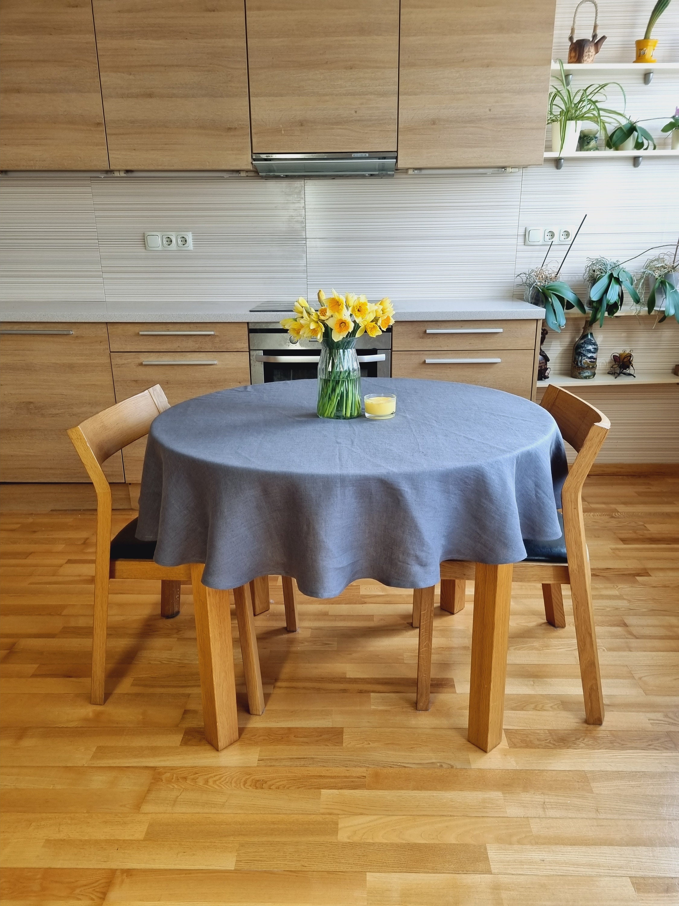 Burnt Orange Round Tablecloth Linen Circle Table Cloth Linen - Etsy