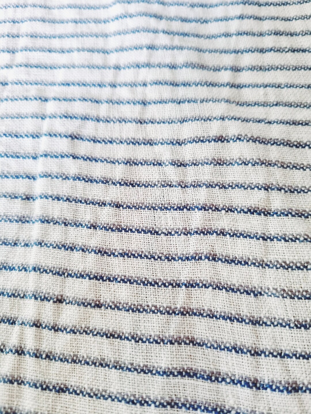 Wide Striped Linen Fabric by the Yard, Washed Linen, Extra Wide Linen ...