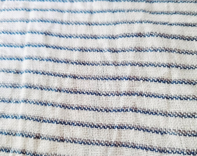 Wide Striped Linen Fabric by the Yard, Washed Linen, Extra Wide Linen ...