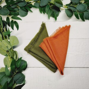 Raw Edges Linen Napkins, Frayed Edge Napkins, Linen Napkins With Fringe ...