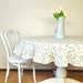 White Ruffled Tablecloth, Linen Table Cloth With Ruffles, Shabby Chic ...