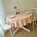 White Ruffled Tablecloth, Linen Table Cloth With Ruffles, Shabby Chic ...