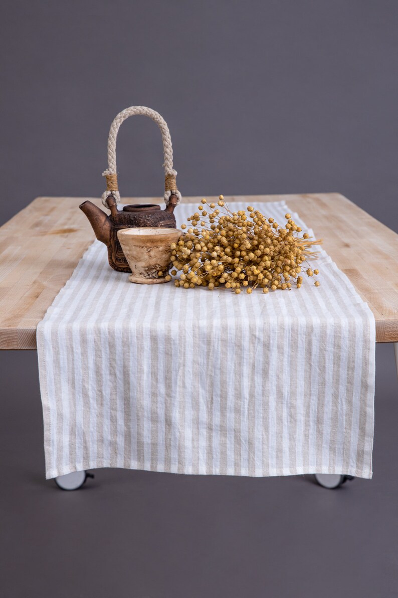 Moss Green Linen Table Runner Holiday Table Runner Small - Etsy