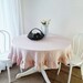 White Ruffled Tablecloth, Linen Table Cloth With Ruffles, Shabby Chic ...