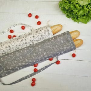 French Loaf Bag, Baguette Bag, Linen Bread Bag, Shoulder Bread Bag ...