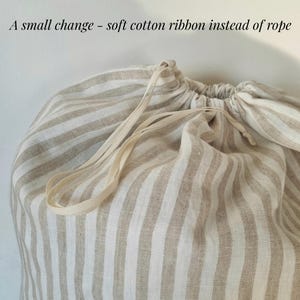 Large Linen Laundry Bag, Laundry Hamper, Big Storage Bag, Travel ...