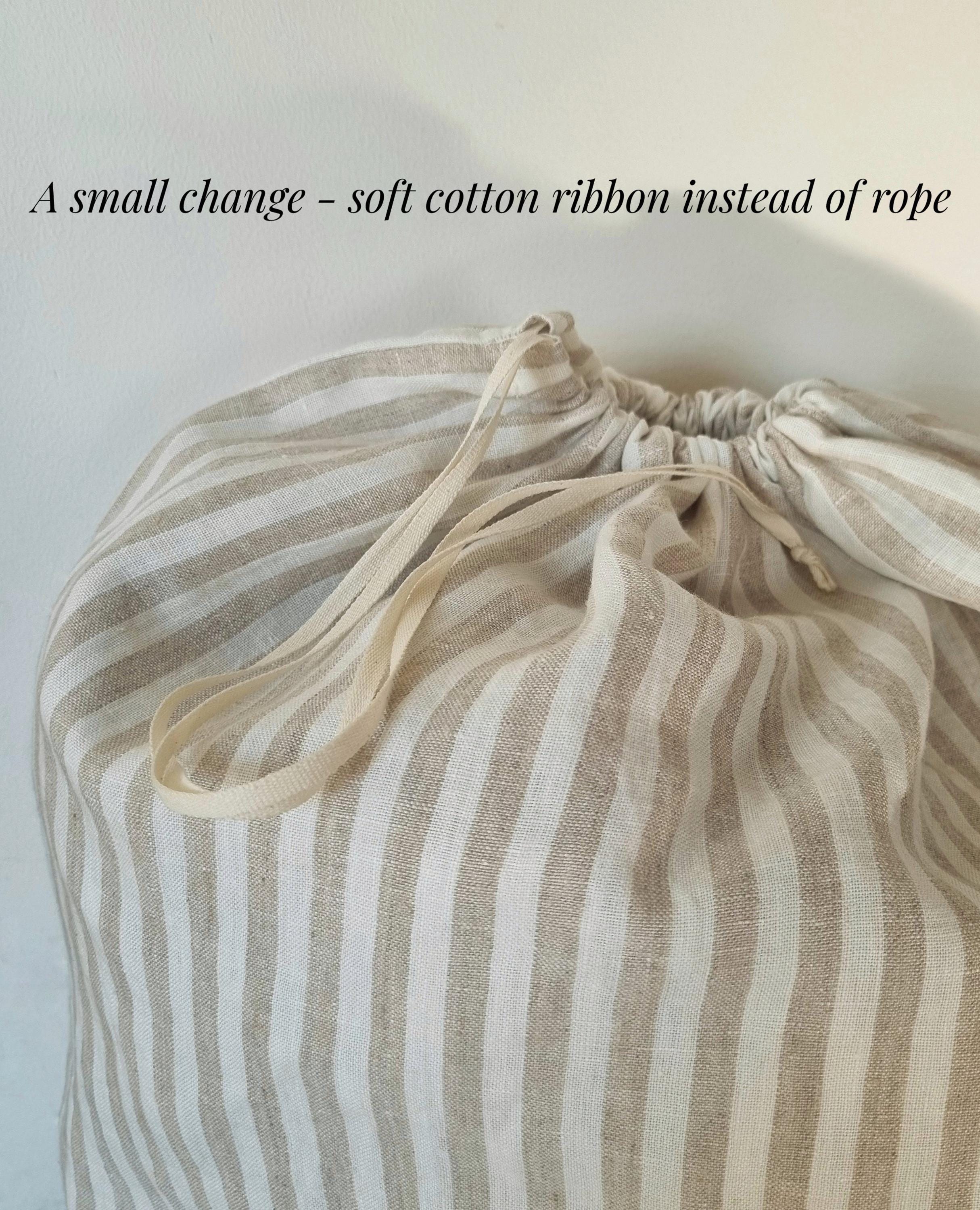 Large Linen Laundry Bag, Laundry Hamper, Big Storage Bag, Travel ...