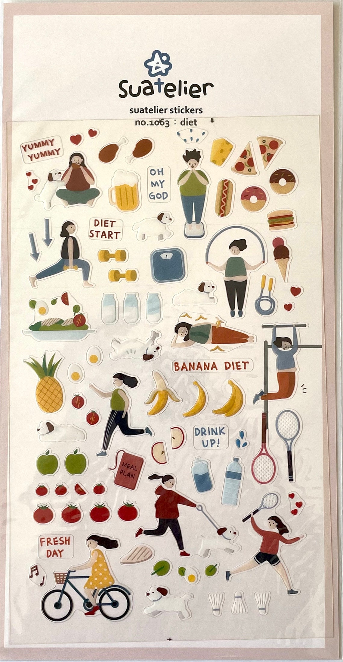 Suatelier 1063 Diet Stickers Planner Stickers Deco Stickers | Etsy