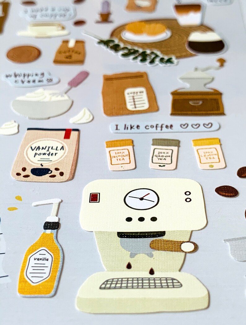 Suatelier I Like Coffee Stickers Planner Stickers Deco | Etsy