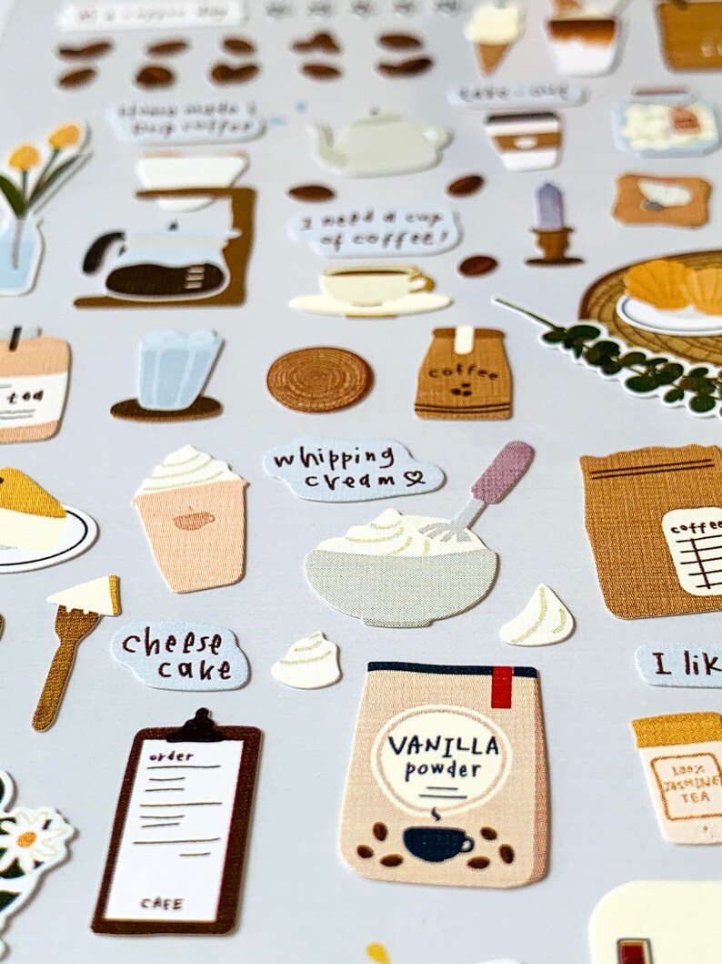 Suatelier I Like Coffee Stickers Planner Stickers Deco | Etsy