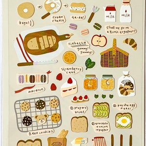 Suatelier I Like Bread Stickers, Cake Stickers, Food Stickers, Cookie ...