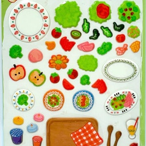 Funny Sticker World - Kitchen/salad Stickers, Puffy Stickers, Planner ...