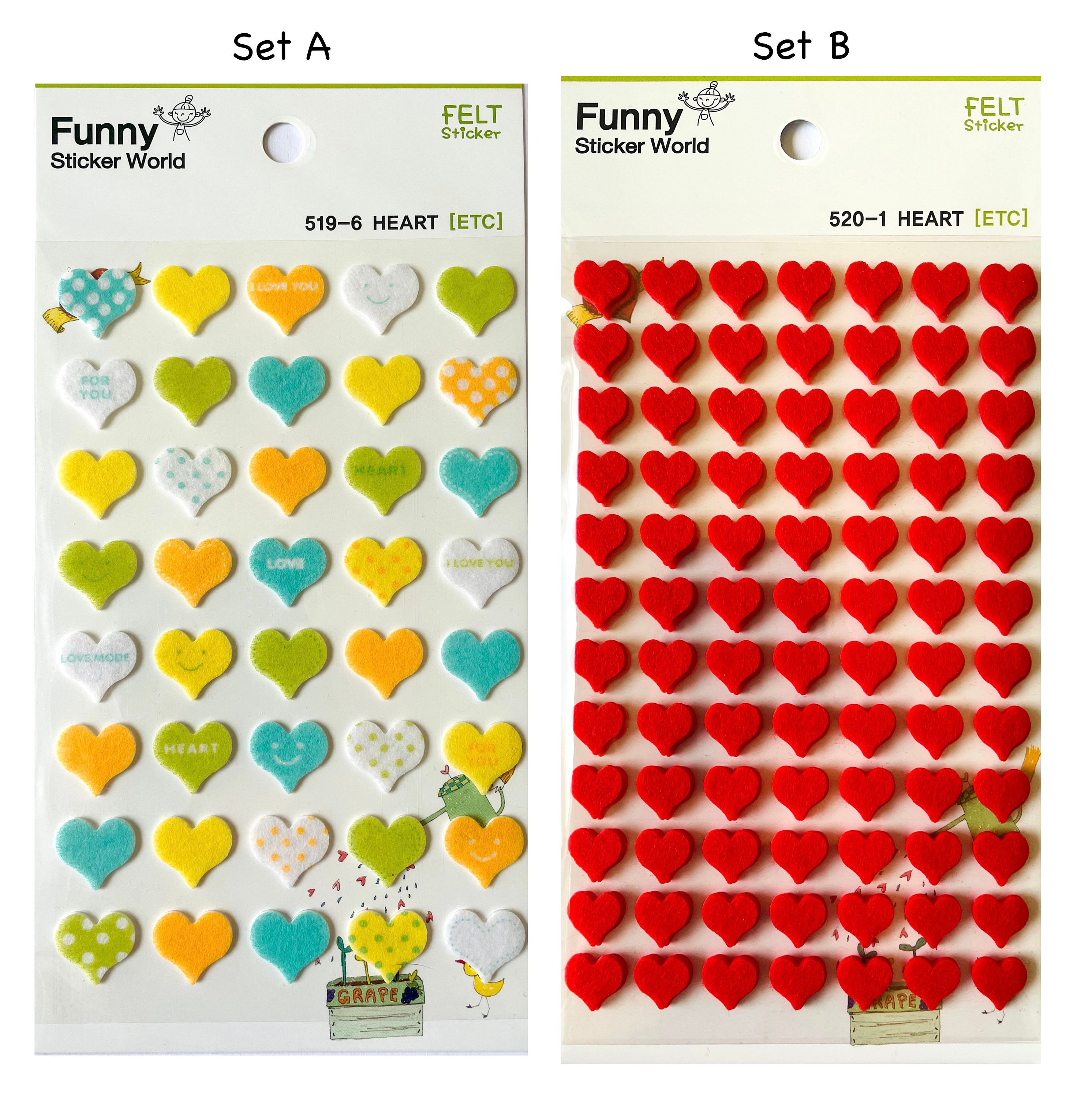 Funny Sticker World - Heart Stickers, Planner Stickers, Deco Stickers ...