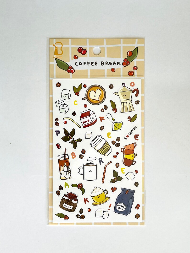 Bonito Coffee Break B6027 Stickers, Planner Stickers, Deco Stickers ...