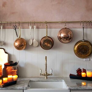 Kitchen Rack From Solid Unlacquered Brass Rod Diameter 16mm With Hook ...