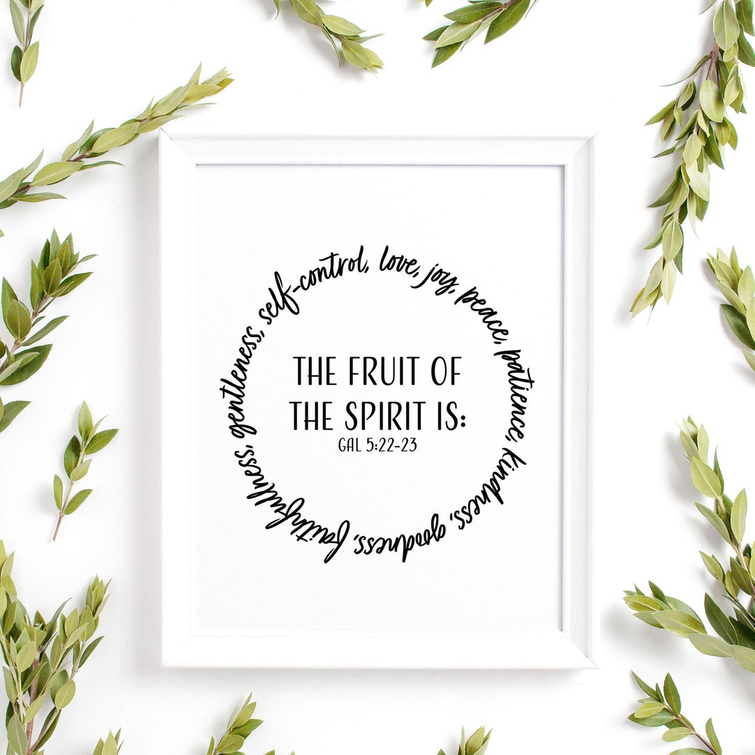 Fruit of the Spirit, Galatians 5:22-23, Instant Download, Printable ...