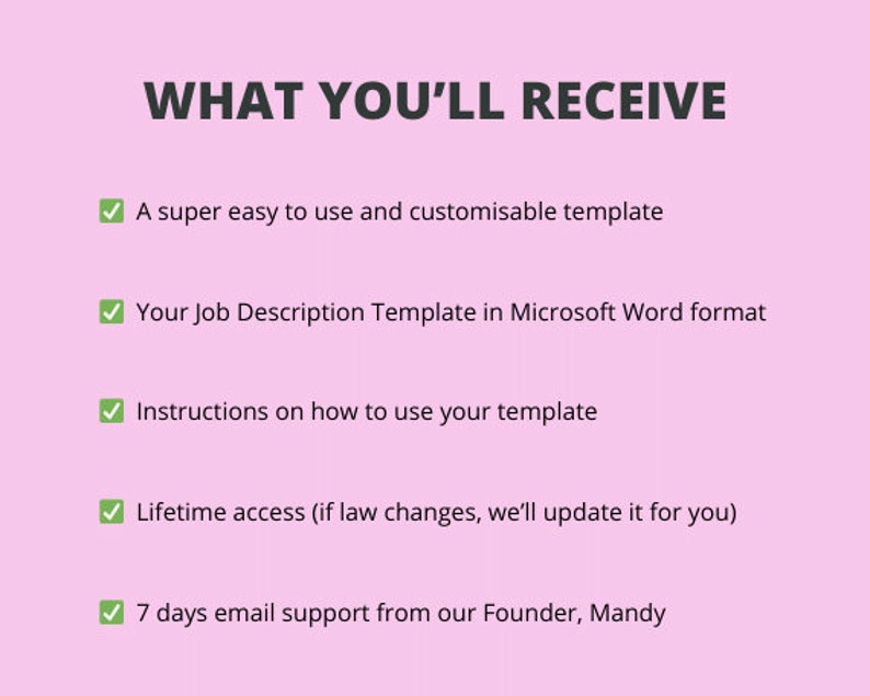 HR Manager Job Description Template | Editable MS Word - Etsy