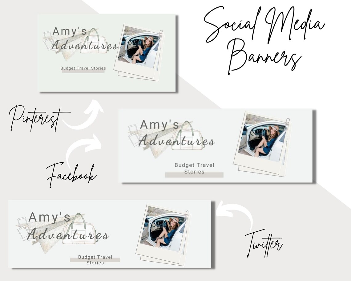 Travel Blog Branding Kit, Travel Logo, Customizable Branding Bundle ...