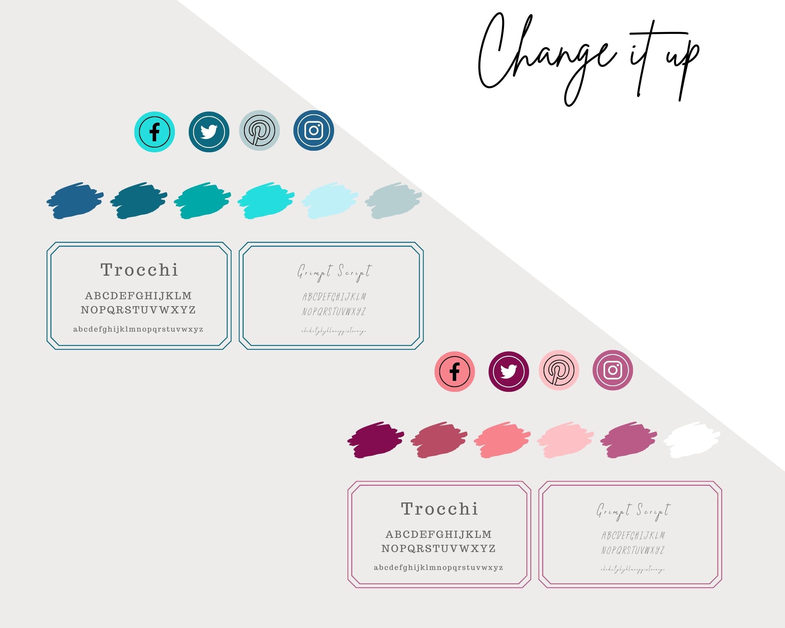 Branding Kit, Canva Templates, Logo, Customizable Branding Bundle, Mood ...