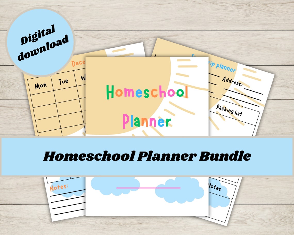 Homeschool Printable Planner Homeschool Mom Field Trip Planner, Lesson ...