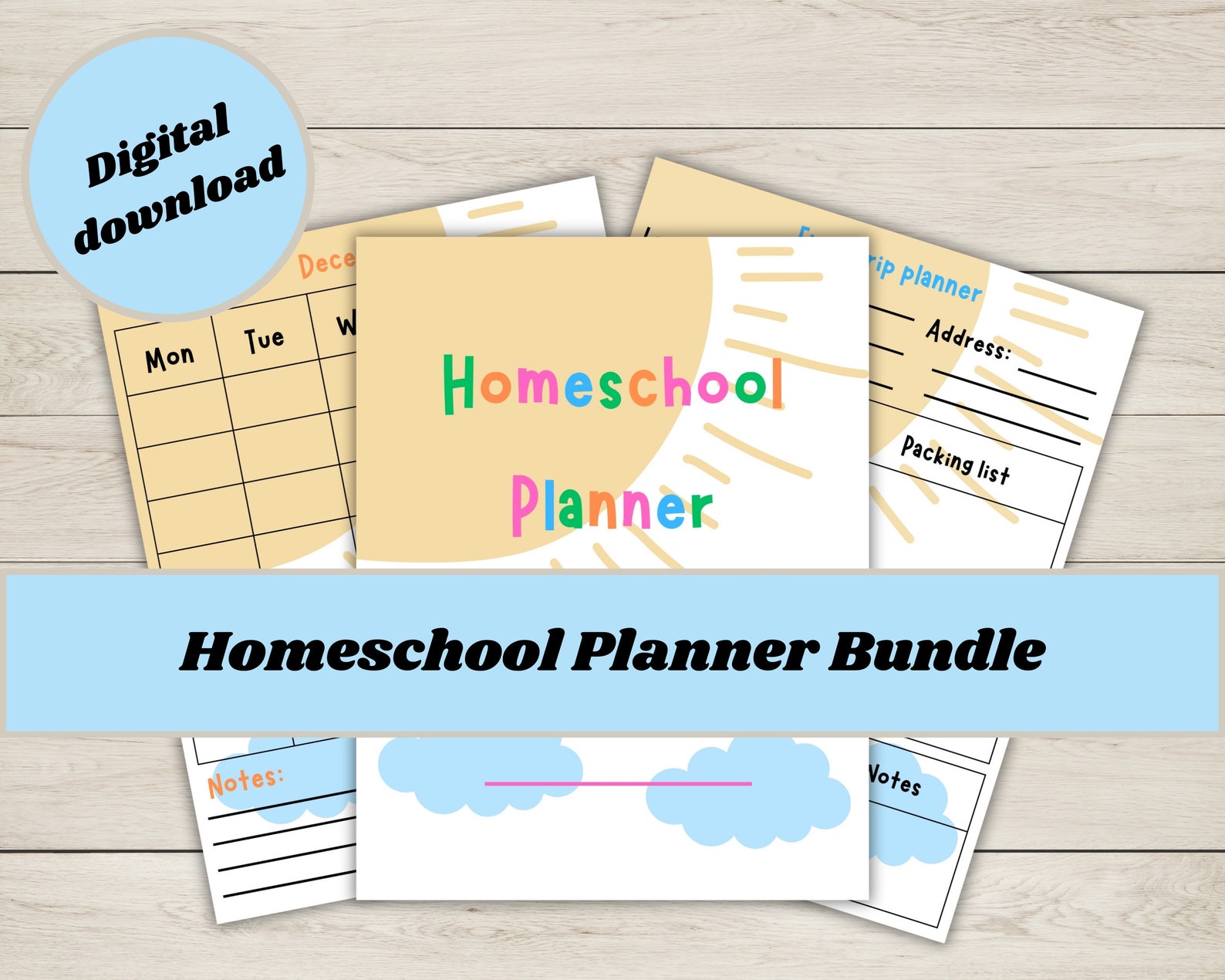 Homeschool Printable Planner Homeschool Mom Field Trip Planner, Lesson ...