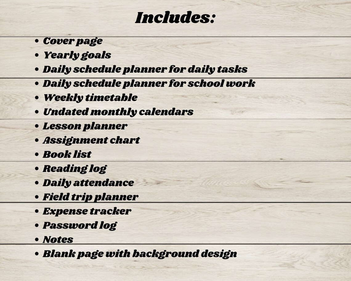 Homeschool Printable Planner Homeschool Mom Field Trip Planner, Lesson ...