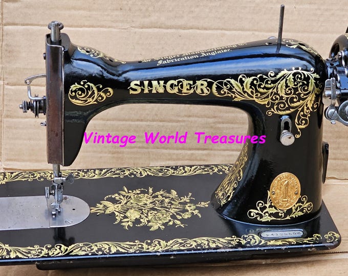 Singer 15K80 Vintage Sewing Machine With Scrolls and Roses Decals - Etsy