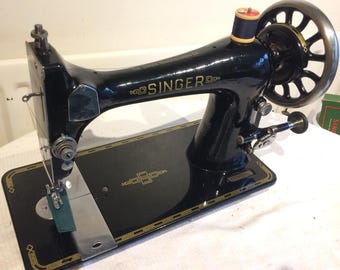 Singer 15, 15K Vintage Sewing Machine With Bentwood Case - Etsy