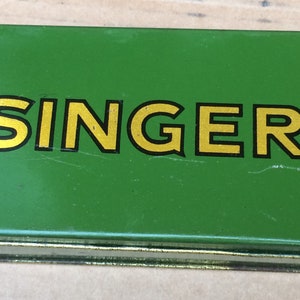 Green Singer Vintage Accessories Tin/case - Etsy