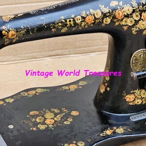 Antique Singer VS2 Fiddle Base Treadle Sewing Machine Head Painted Pink ...