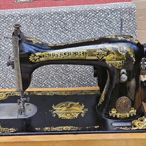 Singer 15K Sphinx Antique Electric Sewing Machine - Etsy
