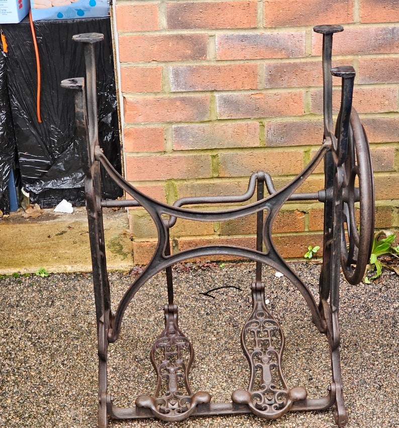 Antique Hurtu French Treadle Sewing Machine Frame Only - Etsy