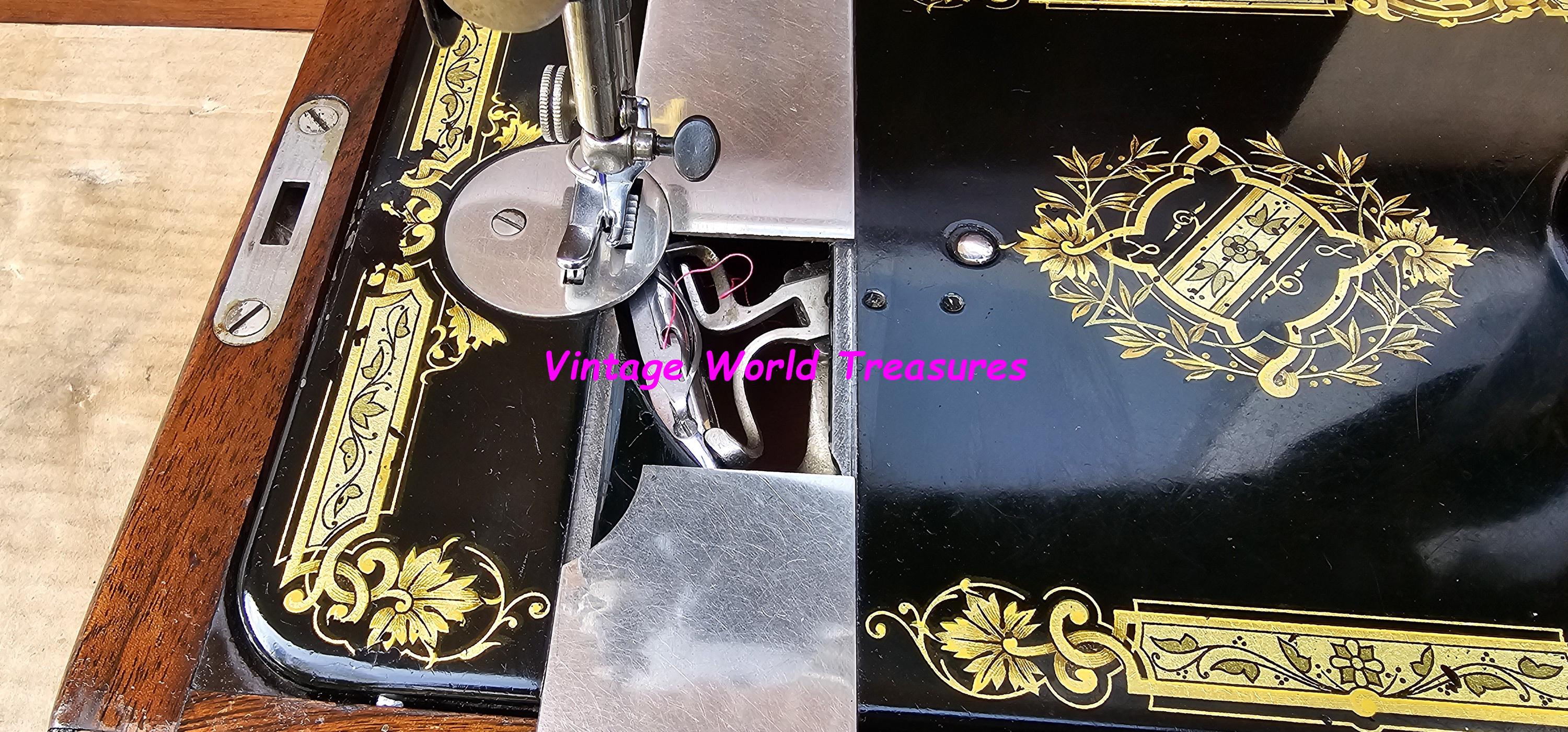 Vintage Singer 28K Hand Crank Sewing Machine With Bentwood Case - Etsy